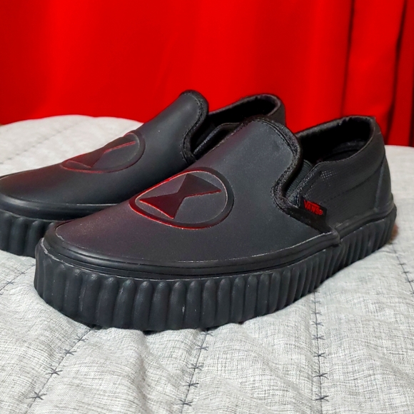 Vans | Shoes | Vans Marvel Black Widow Classic Slip On Sneakers | Poshmark
